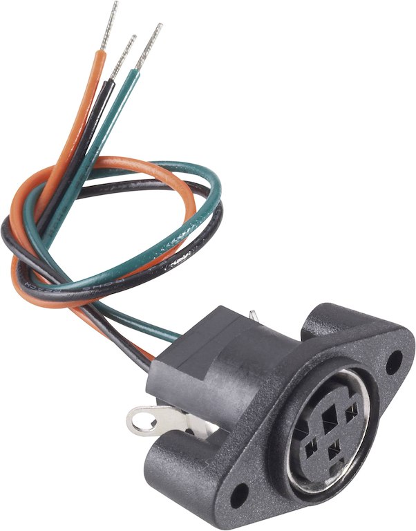 Tru Components 1578885 minijaturni okrugli DIN konektor zenski konektor za ugradnju, vertikalni broj pinova: 8 ad