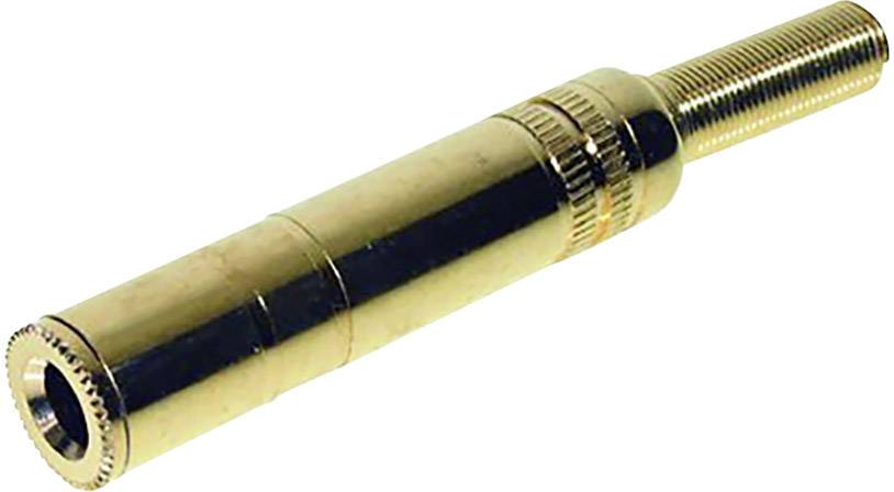 Klinken uticni konektor 6,35 mm ravna spojnica st. stubovi: 2 mono, zlatne boje Tru Components