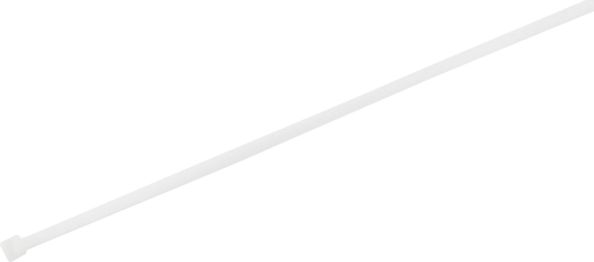 Vezica za kablove 200 mm bela, toplotno stabilna, otporna na kiseline Tru Components 1578017 100 komada