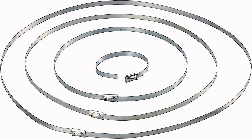 Vezica 127 mm srebrna boja Tru Components 1566204 10 komada