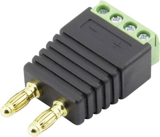 Tru Components 93013c1129 laboratorijski muski konektor ravni muski konektor Precnik pina: 4 mm crni