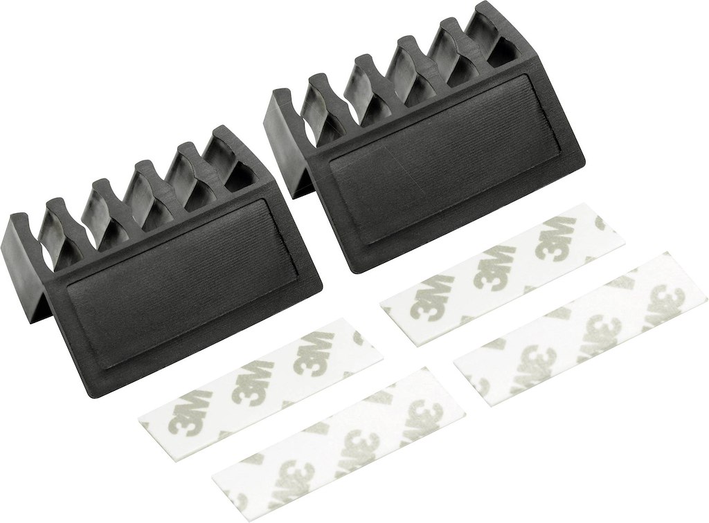 Drzac kabla, samolepljivi, crni Tru Components 1378462 CHDO-BK/2S