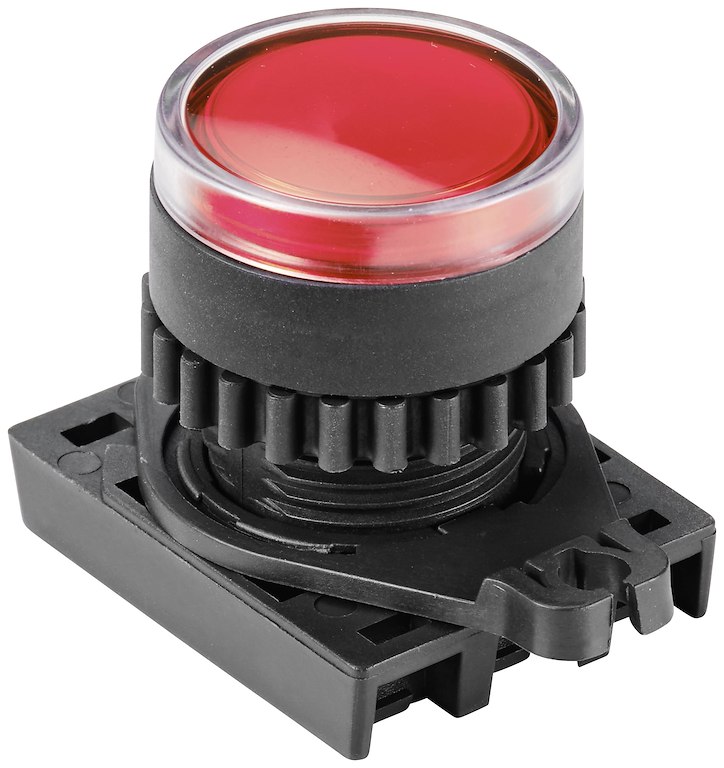 Tru Components TC-10344012 S2PRU-P3R dugme okruglo crveno (providno)