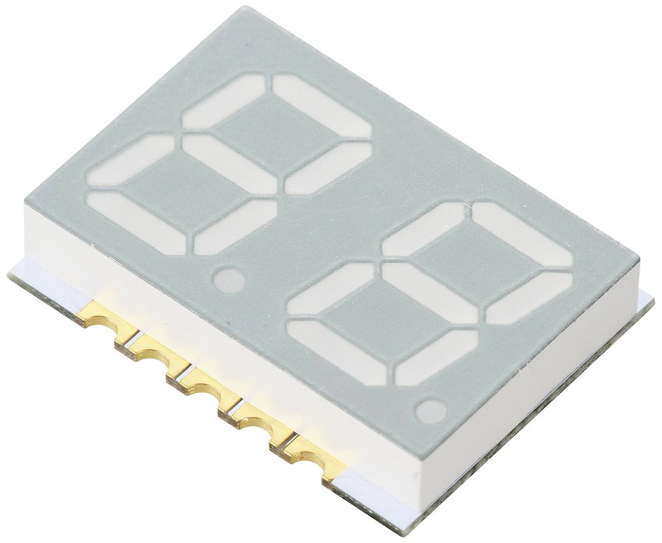 Tru Components SMD LED crvena 9 mcd Dvocifreni displej