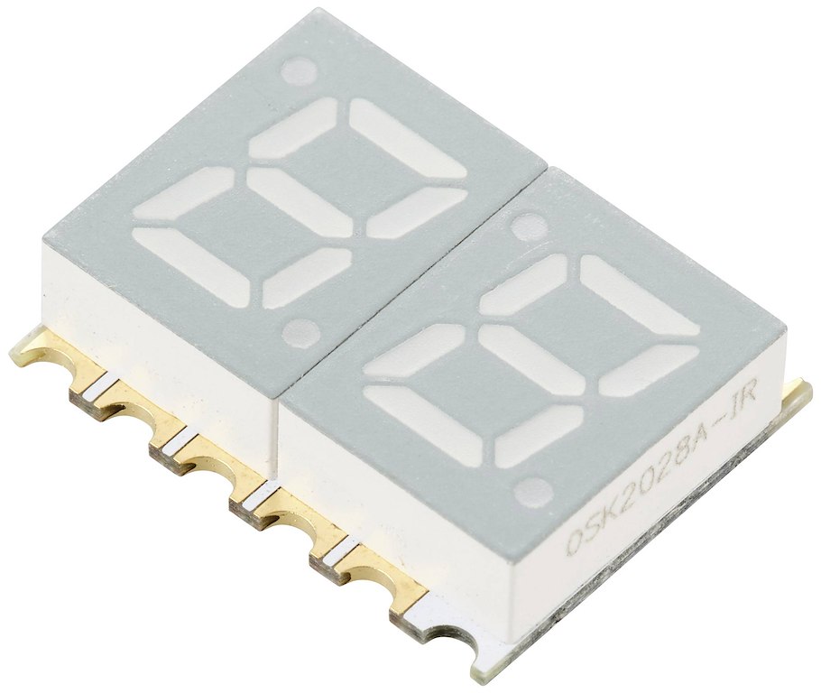 Tru Components SMD LED zuti 6 mcd Dvocifreni displej