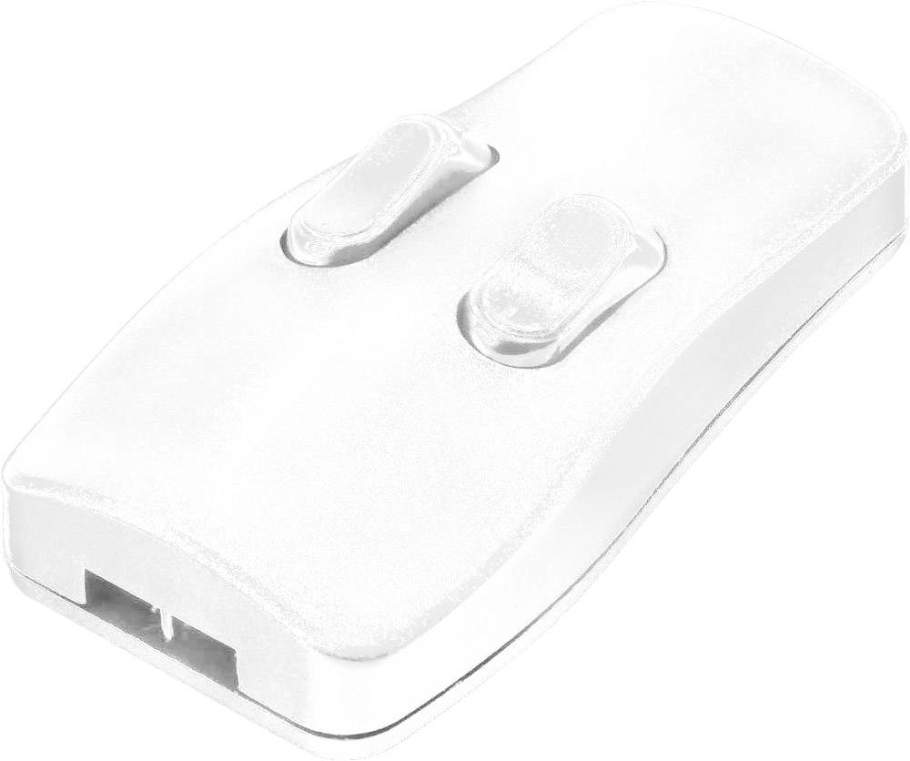 Tru Components 98001c411 prekidac medju kablovima, beli 2 * iskljuceno/ukljuceno 2 A
