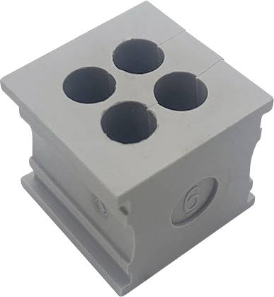 Tru Components ELT 4/6 kablovska uvodnica urezana Stezaljka fi (maks.) 6 mm elastomer siva