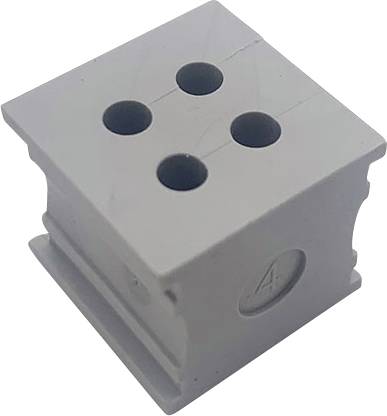 Tru Components ELT 4/4 kablovska uvodnica urezana Stezaljka fi (maks.) 4 mm elastomer siva