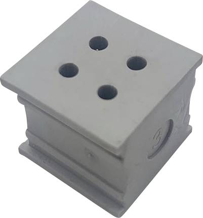 Tru Components ELT 4/3 kablovska uvodnica urezana Stezaljka fi (maks.) 3 mm elastomer siva