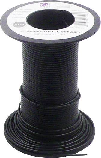 Fino-zicni provodnik LiI 1 * 0,14 mm 2 crni Tru Components 1566830 10 m