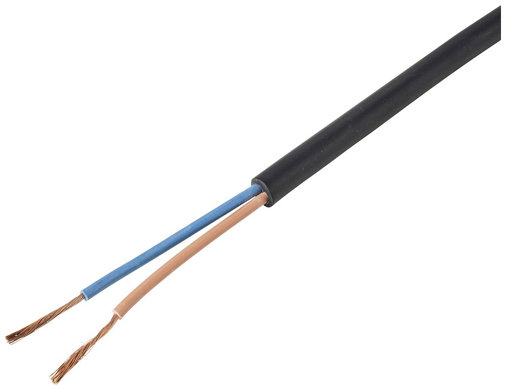 Tru Components TC-11594924 gumirani kabl H07RN-F 2 * 2,5 mm 2 crni 1m