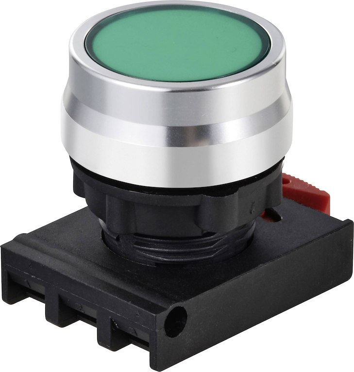 Tru Components TC-12835240 ONPOV26BK-Z/G taster prekidac – prednji element dugme zeleno