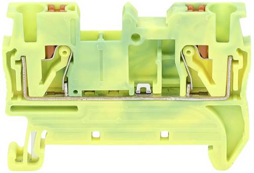 TRU Components TC-11592372 redna stezaljka 56 mm zelena, žuta