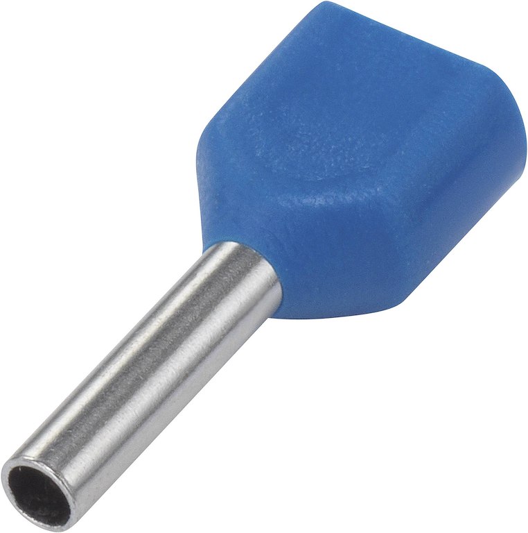 Dvostrani 1 * 0,75 mm 2 * 8 mm delimicno izolovani, svetlo plave Tru Components 1091316 100 komada