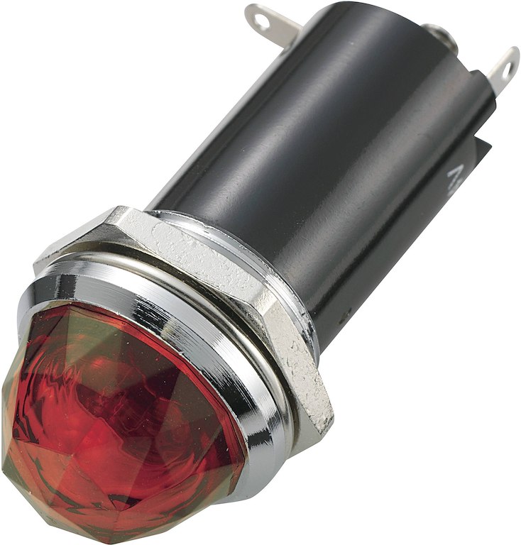 TRU Components 1588039 LED signalna lampica crvena, crna 16,20 mm