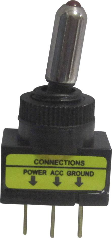 Prekidac za automobil 12 V/DC 20 A 1 * iskljuceno/ukljuceno sa zakljucavanjem Tru Components TC-R13-61L2 OSVETLJENO crveno