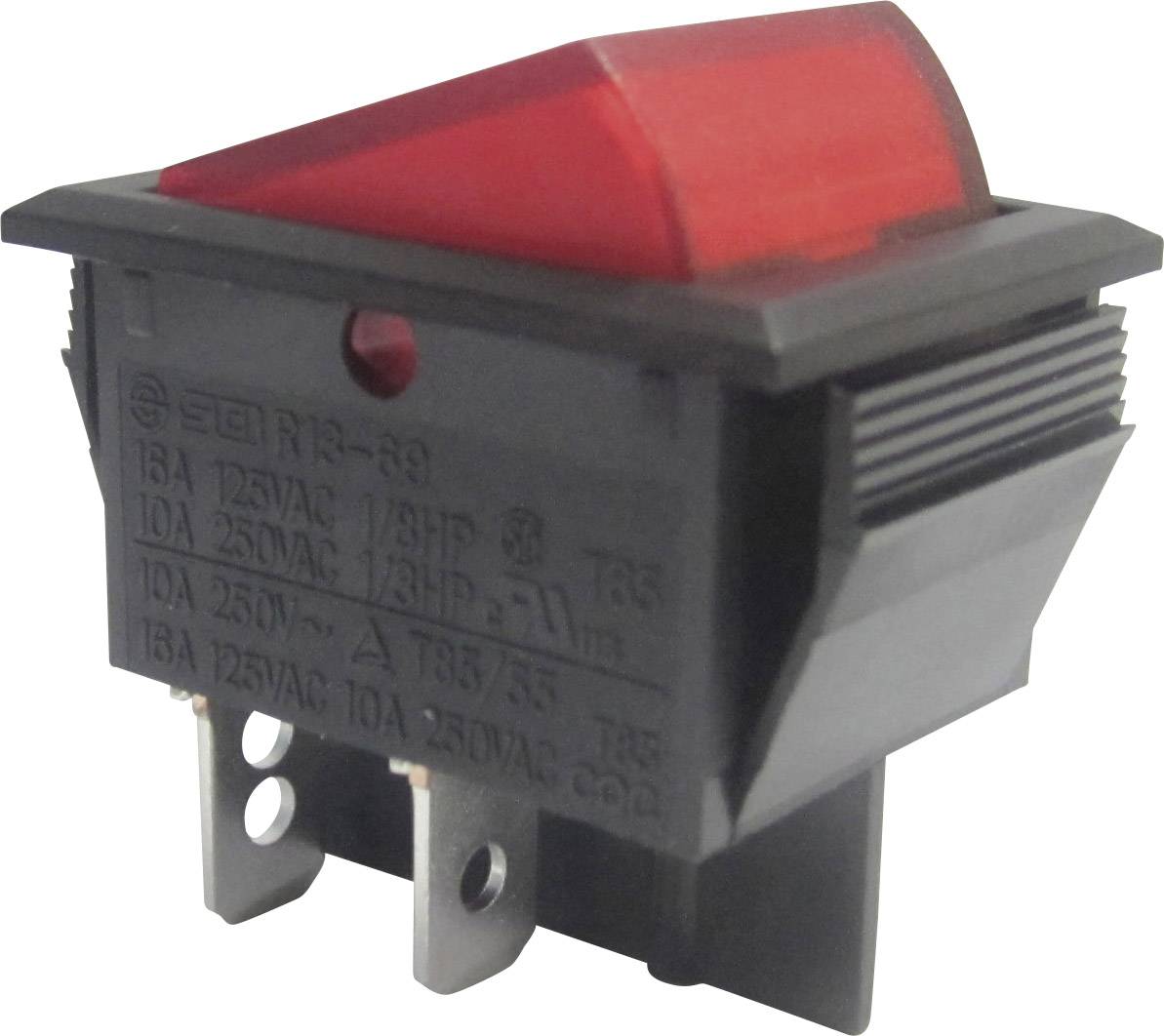 Wipp prekidaci 250 V/AC 10 A 2 * iskljuceno/ukljuceno Tru Components TC-R13-69B-01 RD zakljucavanje