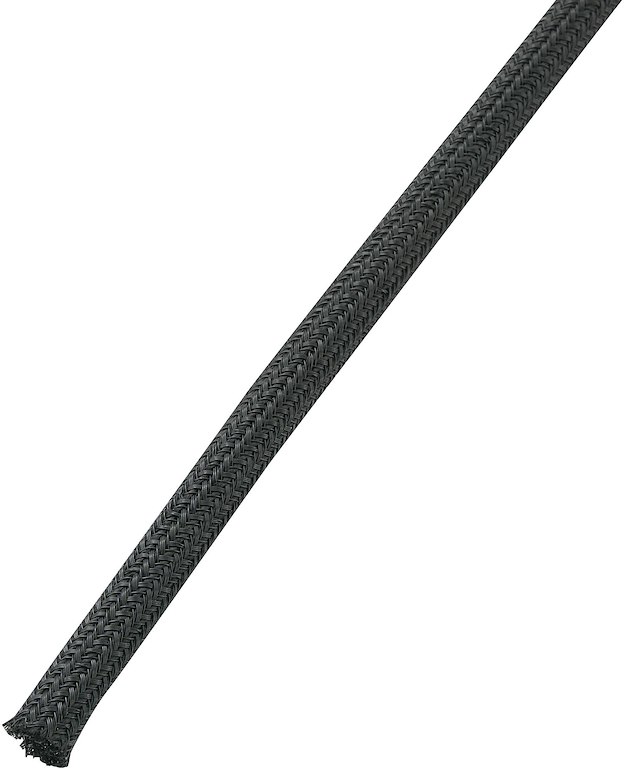 Pleteno crevo, crno PET 6,40 do 6,40 mm Tru Components 1571394 BS1000-FR2 na metar