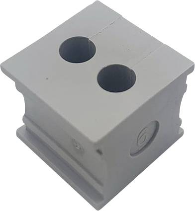 Tru Components ELT 2/6 kablovska uvodnica urezana Stezaljka fi (maks.) 6 mm elastomer siva