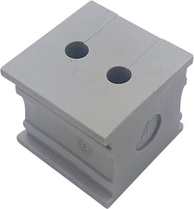 Tru Components ELT 2/4 kablovska uvodnica urezana Stezaljka fi (maks.) 4 mm elastomer siva