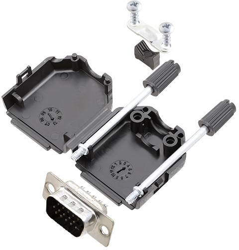 Tru Components TCDPPK09BKHDP15K 7709052K set D-Sub pin traka 180 broj pinova: 15 vrha za lemljenje