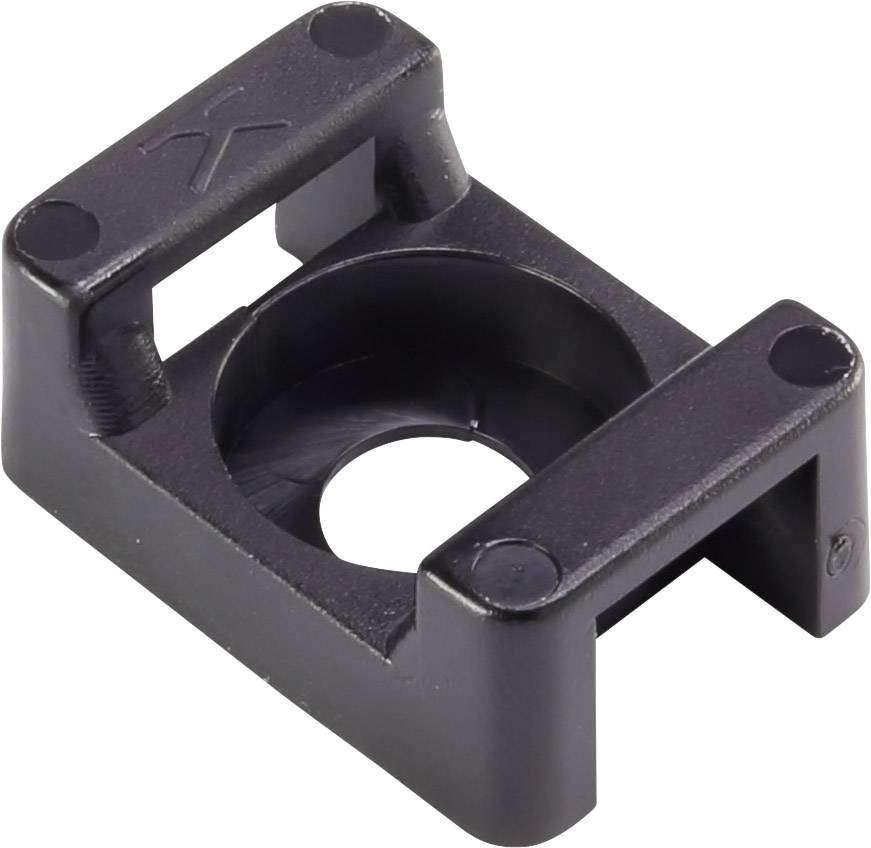 Baza za montazu, montaza na srafove, crna Tru Components TC-6645716 100 komada