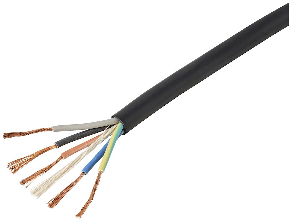 Tru Components TC-11594952 gumirani kabl H07RN-F 5 * 2,5 mm 2 crni 1m