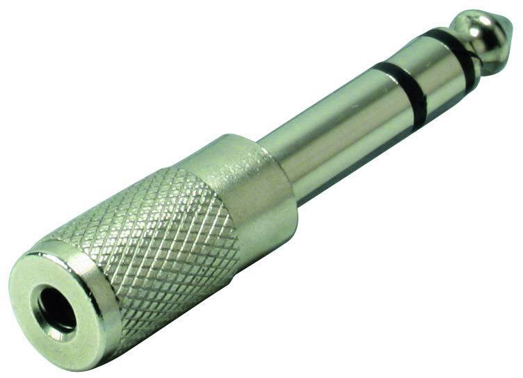 Dzek adapter, 6,35 mm utikac – 3,5 mm stereo uticnica, st. stubovi:3 Tru Components