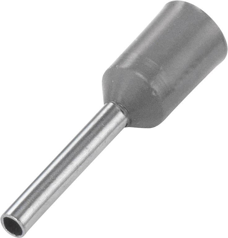 Prikljucci 1 * 0,75 mm 2 * 8 mm delimicno izolovani, sivi Tru Components 1091280 100 kom