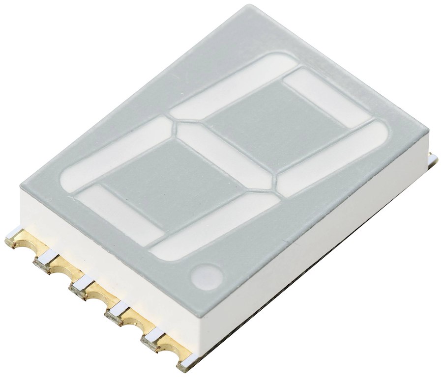 Tru Components SMD LED zuti 16 mcd Jednocifreni displej