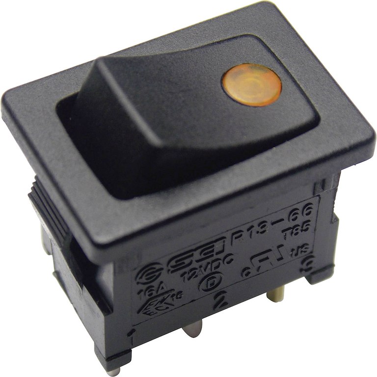Wipp prekidaci 12 V/DC 16 A 1 * iskljuceno/ukljuceno Tru Components TC-R13-66B2-02 B/B zakljucavanje