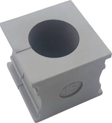 Tru Components ELT 13 kablovska uvodnica urezana Stezaljka fi (maks.) 14 mm elastomer siva