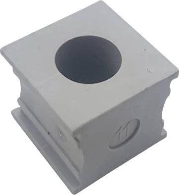 Tru Components ELT 11 kablovska uvodnica urezana Stezaljka fi (maks.) 12 mm elastomer siva