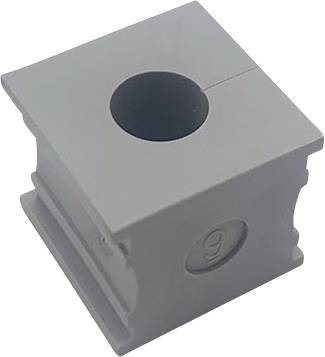 Tru Components ELT 9 kablovska uvodnica nazubljena Stezaljka fi (maks.) 10 mm elastomer siva