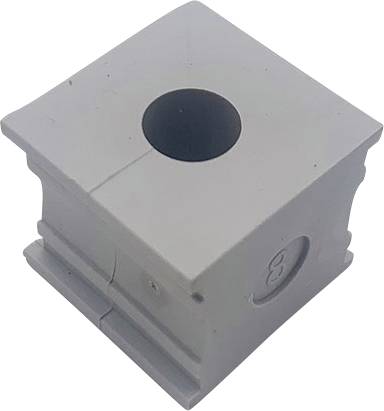 Tru Components ELT 8 kablovska uvodnica urezana Stezaljka fi (maks.) 9 mm elastomer siva
