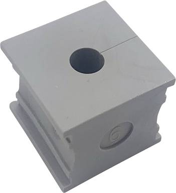 Tru Components ELT 6 kablovska uvodnica urezana Stezaljka fi (maks.) 7 mm elastomer siva