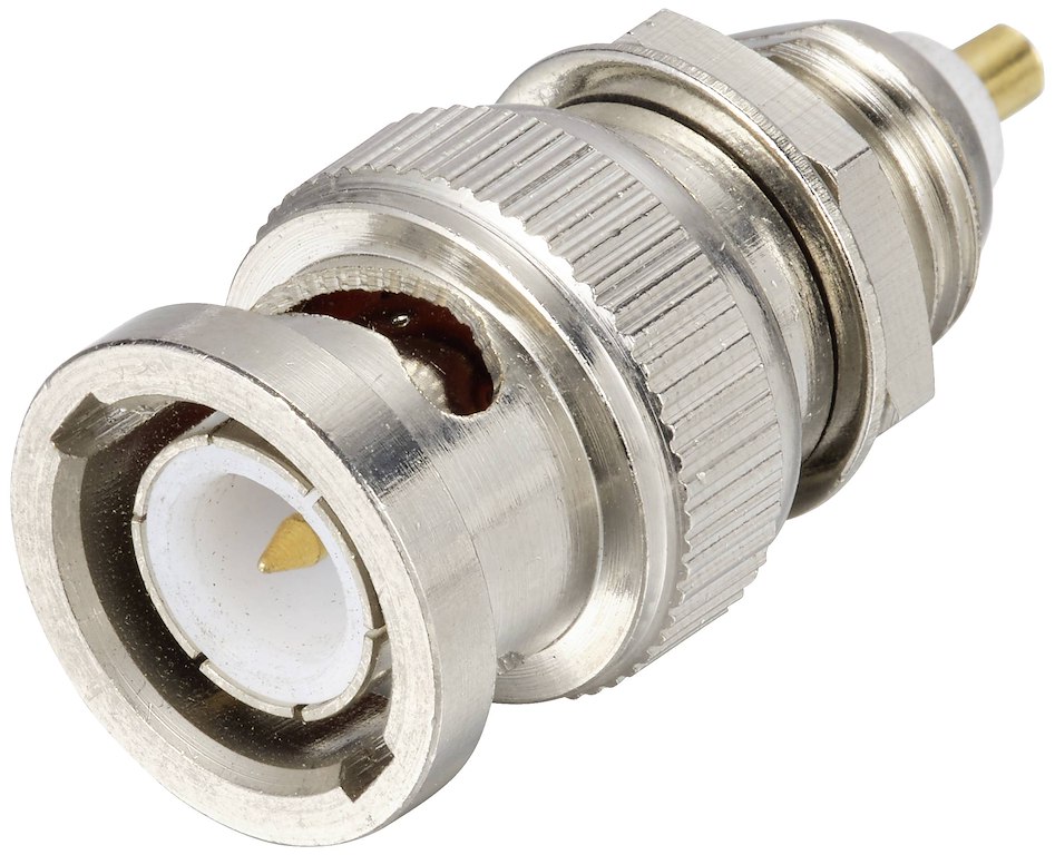 Tru Components TC-10357420 BNC konektor muski konektor za ugradnju, vertikalni 50 Ohm