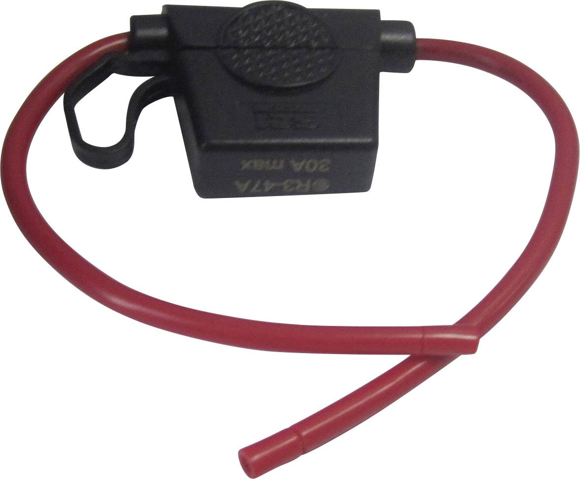 Drzac osiguraca za automobile, pogodan za ravne osigurace Standard 30 A 32 V/DC Tru Components TC-Vire 12AVG R3-47A (crvena boja) ad
