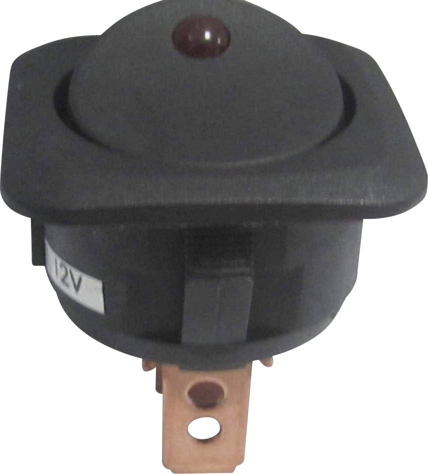 Wipp prekidaci za automobile 12 V/DC 25 A 1 * iskljuceno/ukljuceno sa zakljucavanjem Tru Components TC-R13-203L-SK crveni 12 V/DC