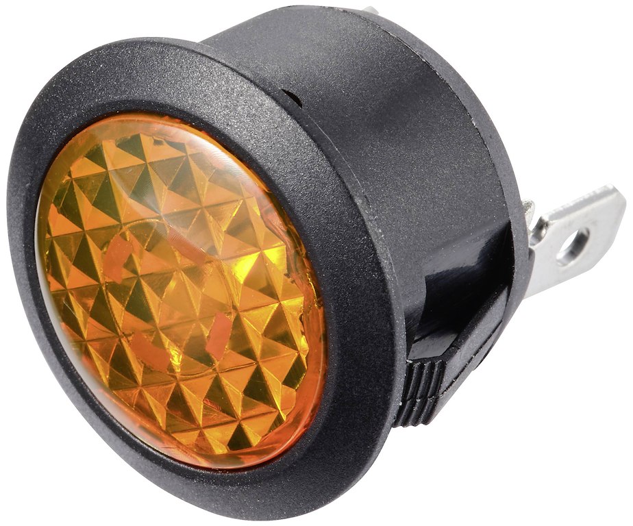 TRU Components TC-11193664 LED signalna lampica jantarna, crna 20,2 mm