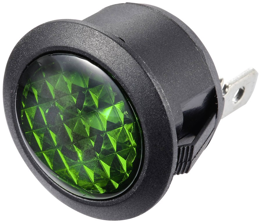 TRU Components TC-11193652 LED signalna lampica zelena, crna 20,2 mm