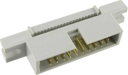 Konektor za vrata sa prirubnicom za montazu, korak: 2,54 mm ukupno st. stubova: 16 Tru Components