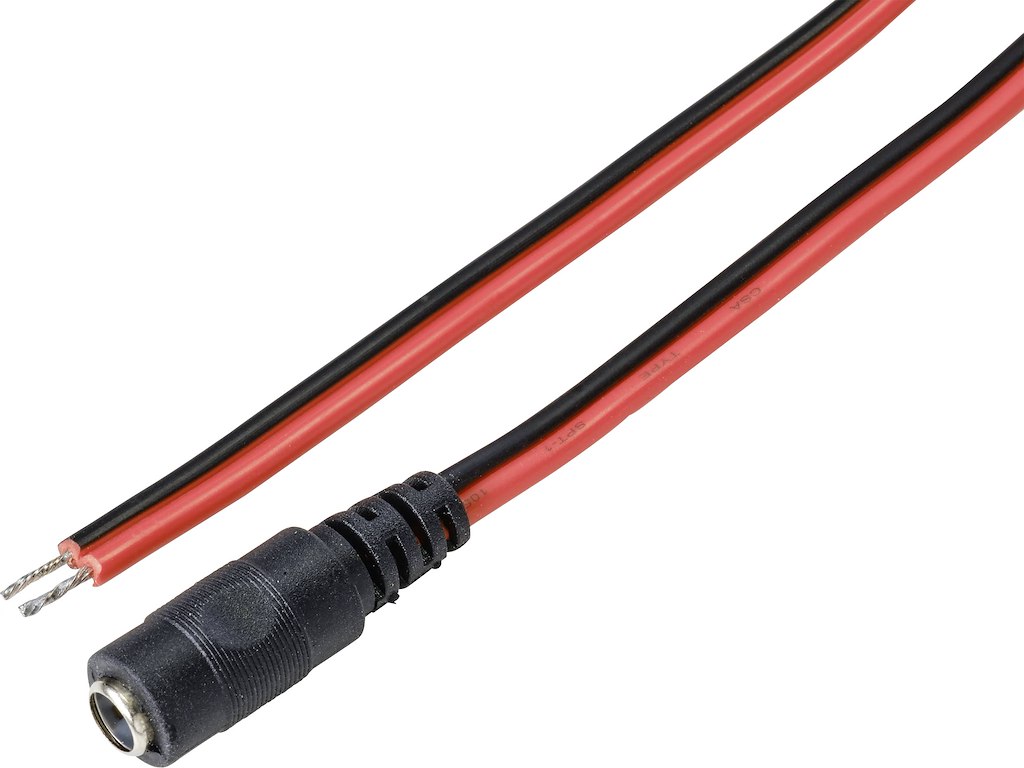 Tru Components TC-9556656 niskonaponski prikljucni kabl niskonaponski zenski konektor – slobodni kraj 5,5 mm 2,1 mm 2,00 m
