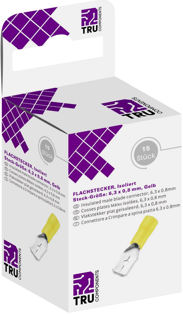 TRU Components T1904C111 pljosnati kontakt 6 mm² 4 mm² (pak. 15 kom)