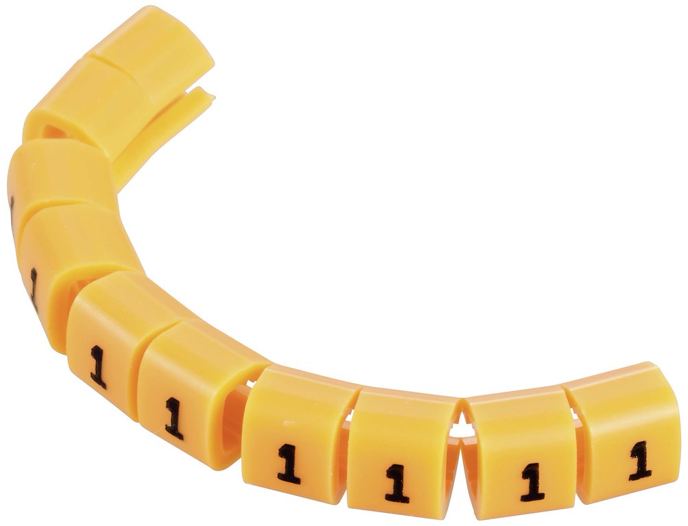 Oznaka za obelezavanje kablova, stampani simbol 1 opseg spoljasnjeg precnika od 3 do 3,60 mm 1593395 TC-MB1/1203 Tru Components