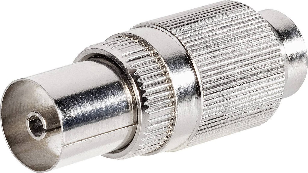 Tru Components 1582471 zenski koaksijalni konektor metalni Prikljucci: koaksijalni IEC uticnica Precnik kabla: 9,5 mm