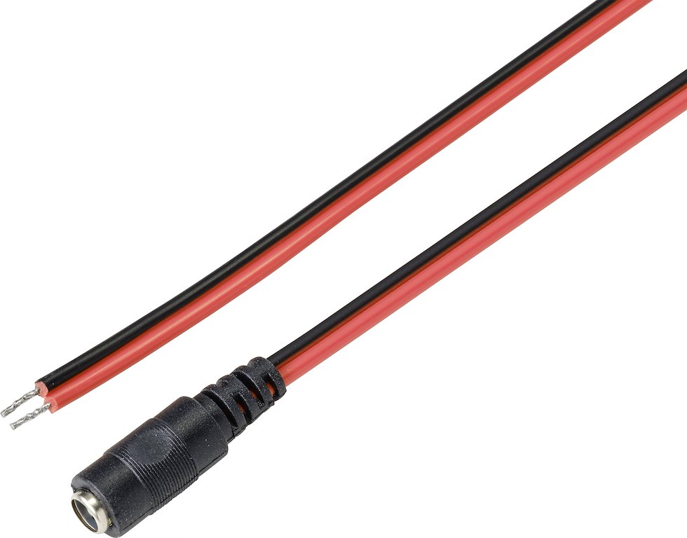 Tru Components TC-9556660 niskonaponski prikljucni kabl niskonaponski zenski konektor – slobodni kraj 5,5 mm 2,5 mm 2,00 m