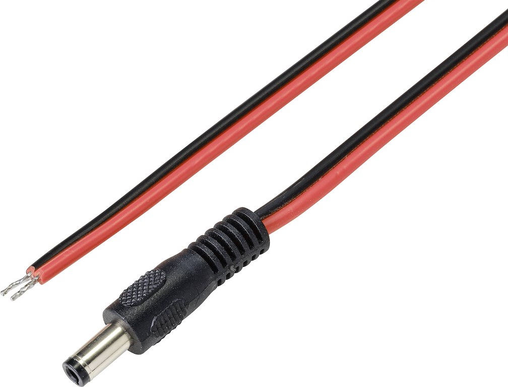 Tru Components TC-9556652 niskonaponski prikljucni kabl niskonaponski muski konektor – slobodni kraj 5,5 mm 2,5 mm 2,00 m