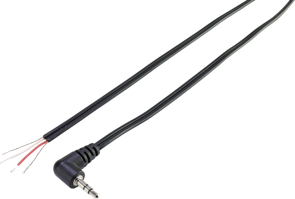Tru Components 93038c443 3,5 mm banana konektor 3,5 mm banana muski konektor – stereo sa slobodnim krajem ad