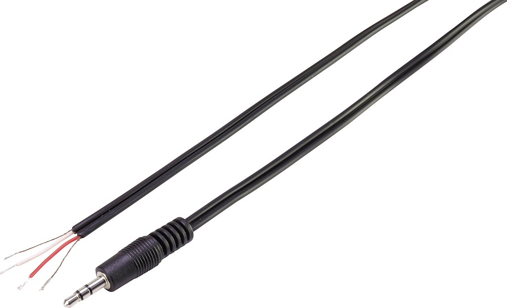 Tru Components 93038c442 3,5 mm banana konektor 3,5 mm banana muski konektor – stereo sa slobodnim krajem ad